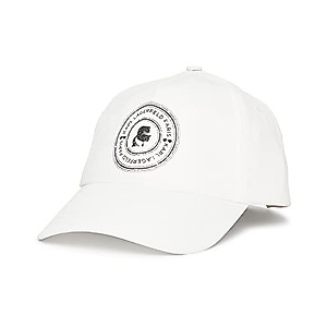 Karl Lagerfeld Paris Women's Everyday Embroidered Baseball Hat, White