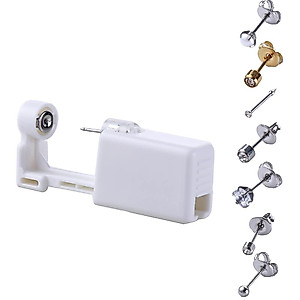 1PCS Ear Piercing Kit,Safety Earring Piercer Machine Disposable Ear Studs Piercing Device for Body Jewelry Piercing Tool(G)