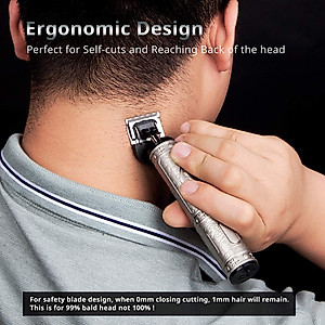 AmoVee Cordless Electric Clippers for Hair Cutting，Professional Hair Clippers for Man, An-ti Scratch T Blade Trimmer Outliner for Body Hair, Beard, Bang Grooming for Barber, Beginner, USB Rechargeable