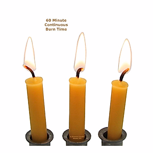 Beeswax Candle Works, Chanukah (Pack of 45) 100% USA Beeswax