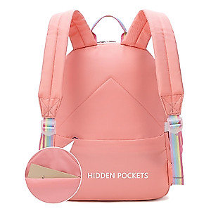 LISINUO Kids Backpacks for Girls Backpack School Bookbag for Teenage Cute Book Bag Send Pendant (Pink)