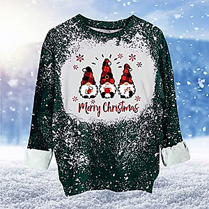 Men's Ugly Christmas Sweatshirt Crewneck Long Sleeve Tops Funny Graphic Pullover Sweatshirts Men's Ugly Christmas 3D Green