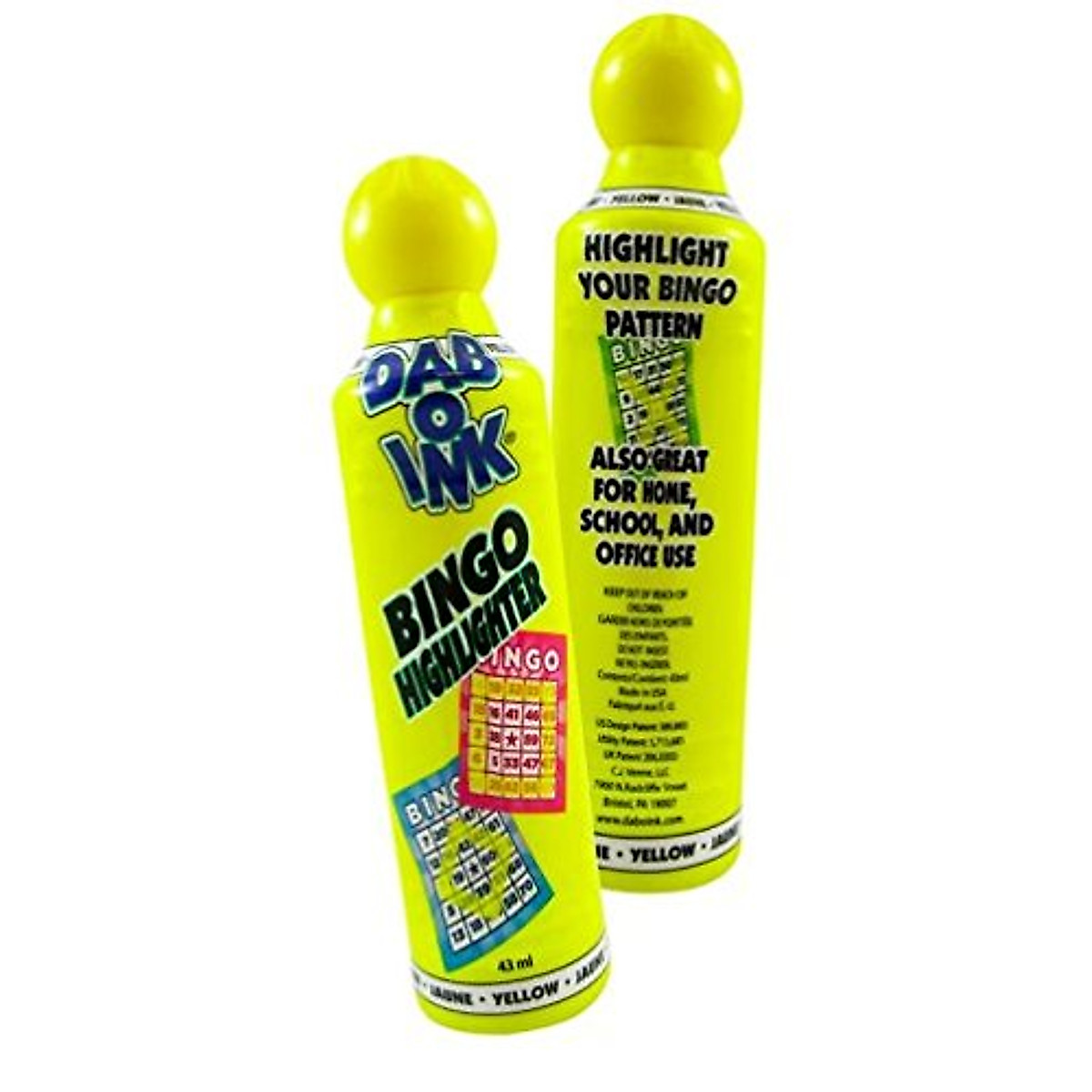 Dab O Ink Yellow Highlighter Bingo Dauber- Set of Two