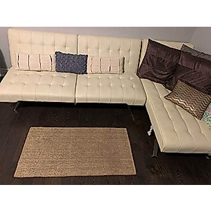 Handwoven Jute Mat (24" W X 36" L, Natural)