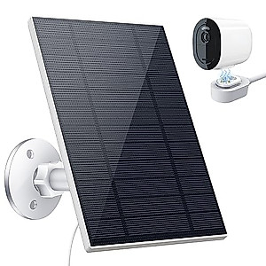 5W Solar Panel for Arlo Go 2, Arlo Pro 3 Floodlight, Arlo Pro 3, Arlo Pro 4, Arlo Ultra and Arlo Ultra 2 Cameras, Weather Resistant,360° Adjustable Easy Install Arlo Solar Panel Charger（1PC）