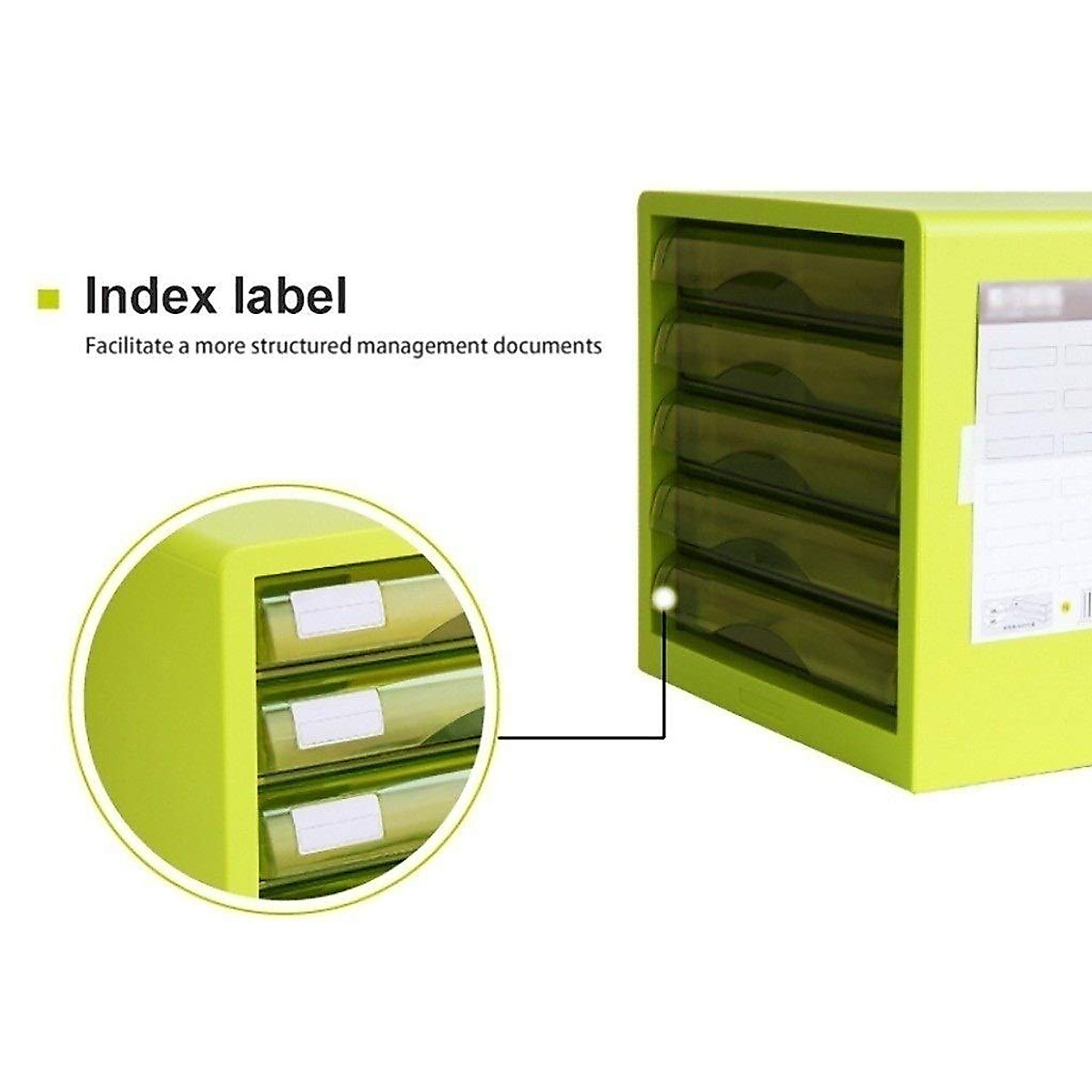 LEYT Flat File Cabinet with 5 Drawers for A4 File Storage
