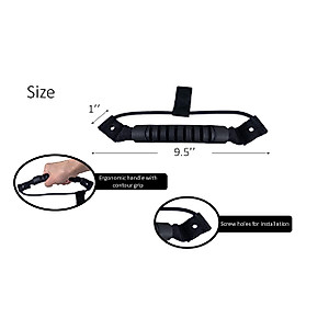 MARINE BOAT CANOE PAIR of BLACK RUBBER KAYAK CARRY HANDLE PADDLE PARK BUNGEE