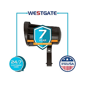 Westgate Lighting LED Outdoor Landscape Garden Bullet Flood Lights - Path Walkway Lawn Spotlights - Trunnion Mount - IP65 Waterproof - High Lumen - 120-277V (42W 3000K Warm White Trunnion)