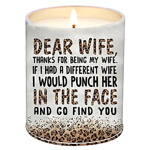 Valentines Day Gifts for Her, Wife - Wife Valentines Day Gifts - Gifts for Wife from Husband - Wife Gifts from Husband - Anniversary, Birthday Gifts for Wife - Romantic Gifts for Her - Candles 10 Oz