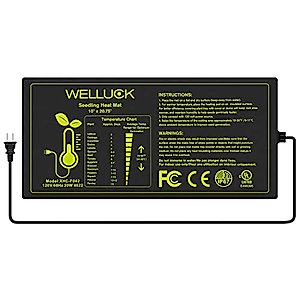 WELLUCK Seedling Heat Mat, Plant Heating Mat for Seed Starting, 1 Pack 10"x 20.75" Heating Pad for Plants Seedlings, Waterproof Warm Starting Heat Mat for Indoor Plants Germination
