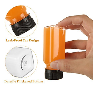 LLDHHYH 36 Pack 60ml / 2oz Plastic Shot Bottles with Caps, Small Square Ginger Shots Bottles, Clear Empty Shot Bottles for Juice Milk Smoothie Drinking Tea