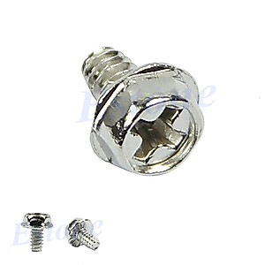 Screw 100pcs Toothed Hex 6/32 Computer PC Case Hard Drive Motherboard Mounting Screws
