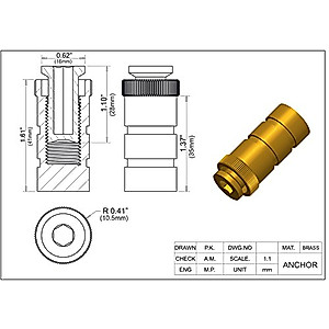 mistcooling Pool Cover Anchors for inground Pools - 10 Pack with Tamping Tool - 5/8" Anchor. Fits 3/4" Hole- 5001ABR