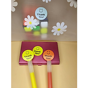 Redya Thank You Stickers, 500 Pieces Envelope Sticker, 1.5 inch Business Stickers, Smiley Face Stickers, Packaging for Small Business, Supplies, Mailer Boxes, Envelope Seals (301-00006)