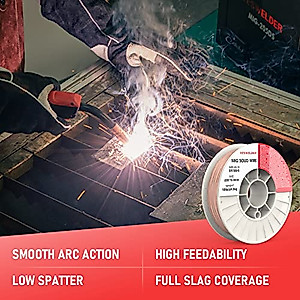 YESWELDER ER70S-6 .035-Inch on 10-Pound Spool Carbon Steel Mig Solid Strong ABS Plastic Spool Welding Wire