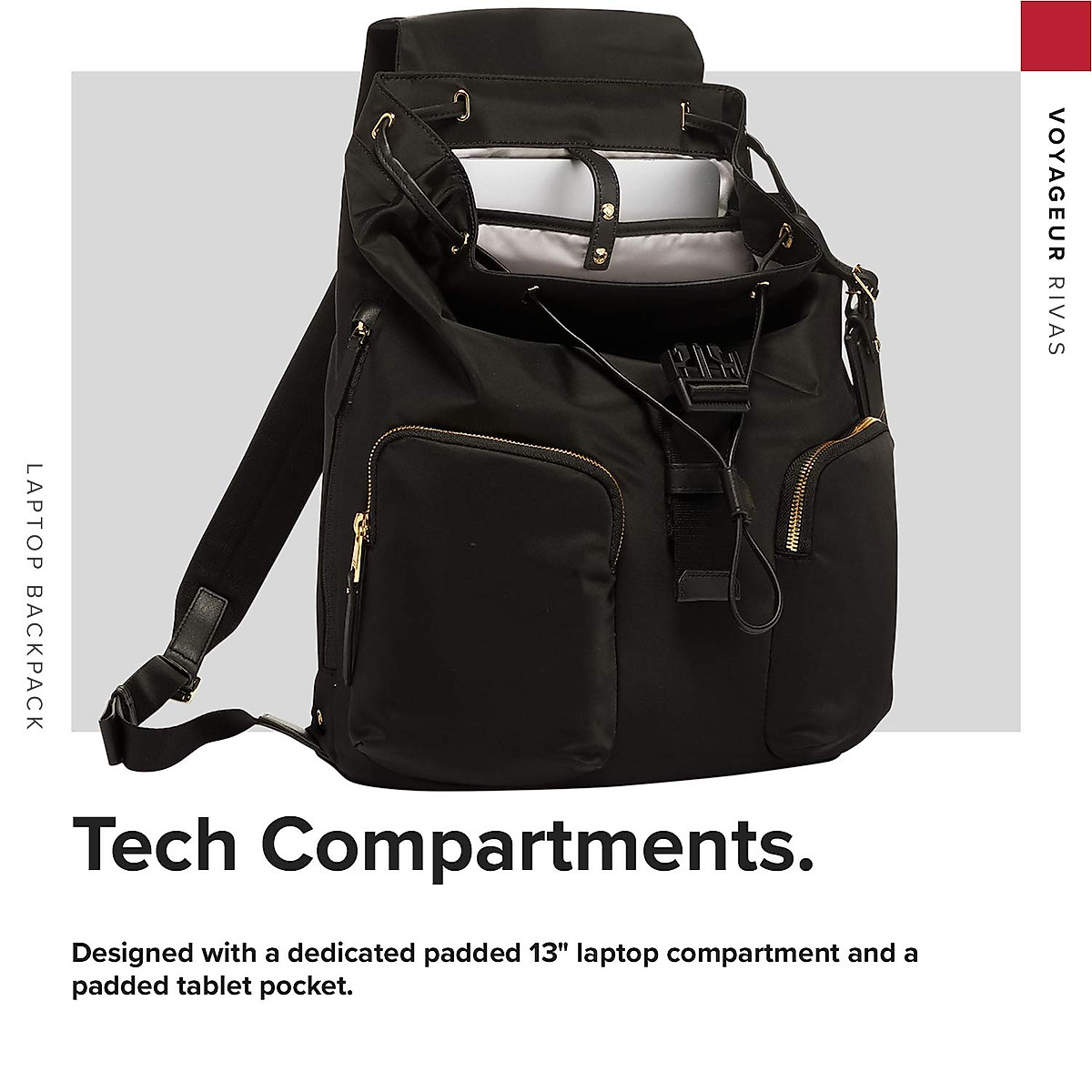 TUMI - Voyageur Rivas Backpack - 13 Inch Computer Bag for Women - Black