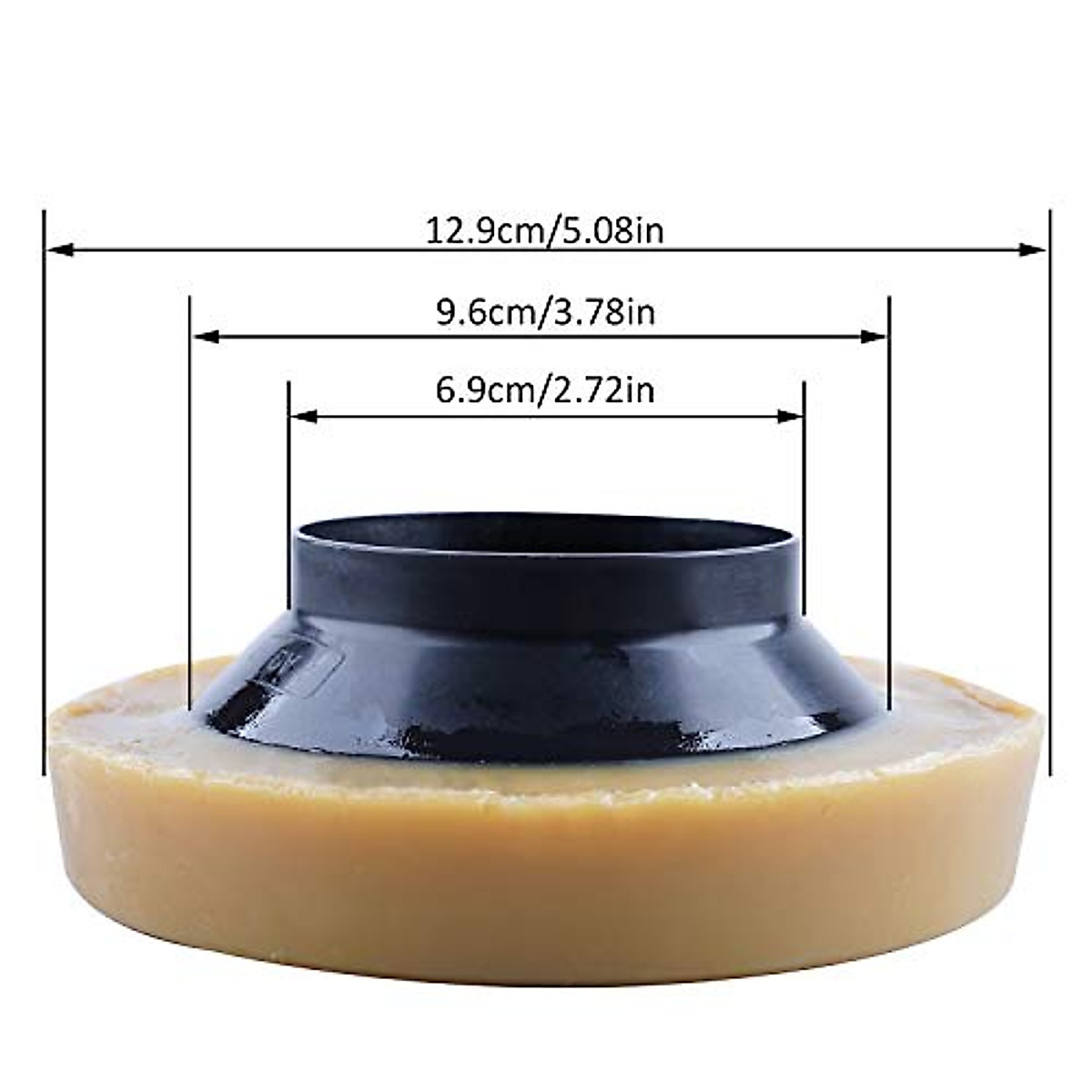 Hibbent 2 Pack Toilet Wax Ring, Thick Toilet Bowl Wax Ring Gasket for Toilet Bowl,Polyethylene Flange- Gas, Odor and Watertight Seal,Fits 3-inch and 4-inch Waste Line