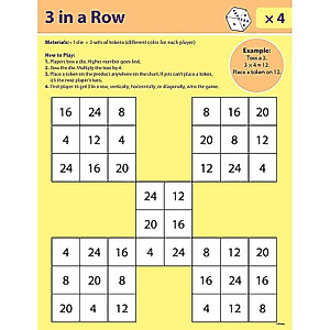 Didax Educational Resources Dice Games for Multiplication Mastery Medium