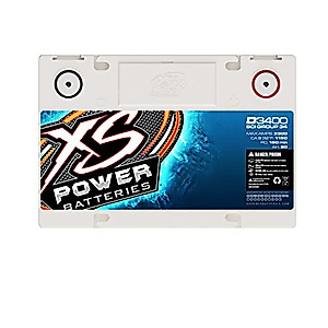 XS Power D3400 XS Series 12V 3,300 Amp AGM High Output Battery with M6 Terminal Bolt