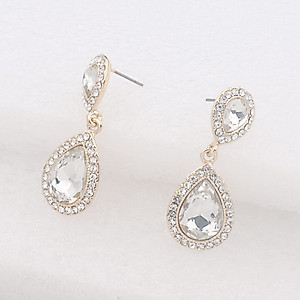 I Can't Say"I Do" Without You | 1 4 6 8 Sets Bridesmaid Jewelry Sets for Women Gold/Rose Gold/Silver Plated Teardrop Dangle Earring for Wedding Gifts