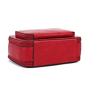 Crossbody Bags for Women, Trendy Design Satchels Shoulder Bag Handbags Tote Bag Double Zip Top-Handle Bags Camera Bag Purse (red)