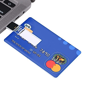 Zyyini Card U Disk, Simple Unique USB Flash Drive 32GB Computer External Student Office Creative Portable Storage Card Shape U Disc,for Computer Laptop Desktop