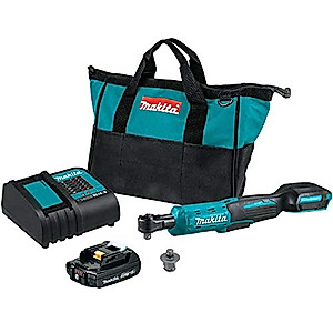 Makita XRW01SR1 18V LXT® Lithium-Ion Cordless 3/8" / 1/4" Sq. Drive Ratchet Kit (2.0Ah)
