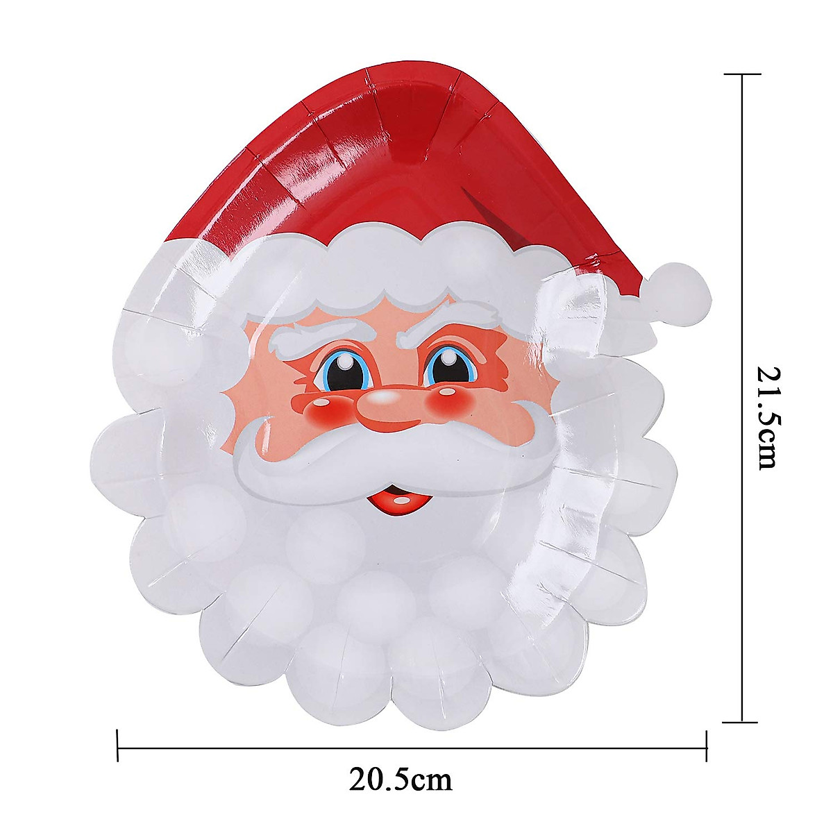 Aneco 50 Pieces Christmas Paper Plates Santa Plates Christmas Party Plates Party Supplies Party Tableware for Christmas Party
