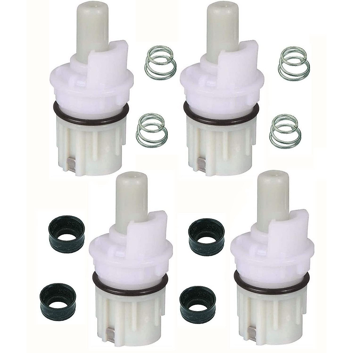 RP1740 faucet stem repair kit replacement compatible with two handle faucet plus RP4993 seat & spring – 4 Pack