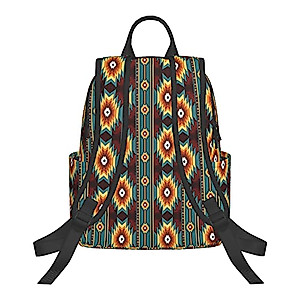SWEET TANG Backpack Purse for Women Compatible with Ethnic Navajo Native American Southwestern Rucksack Anti-theft Handbag Travel Bag