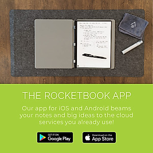 Rocketbook Smart Notebook Accessory Kit - 2 Black Capped FriXion Pens, 1 Spray Bottle, 1 Microfiber Cloth, and 1 Pen Station Scannable Notebook Accessories - Write, Scan, Erase, Reuse