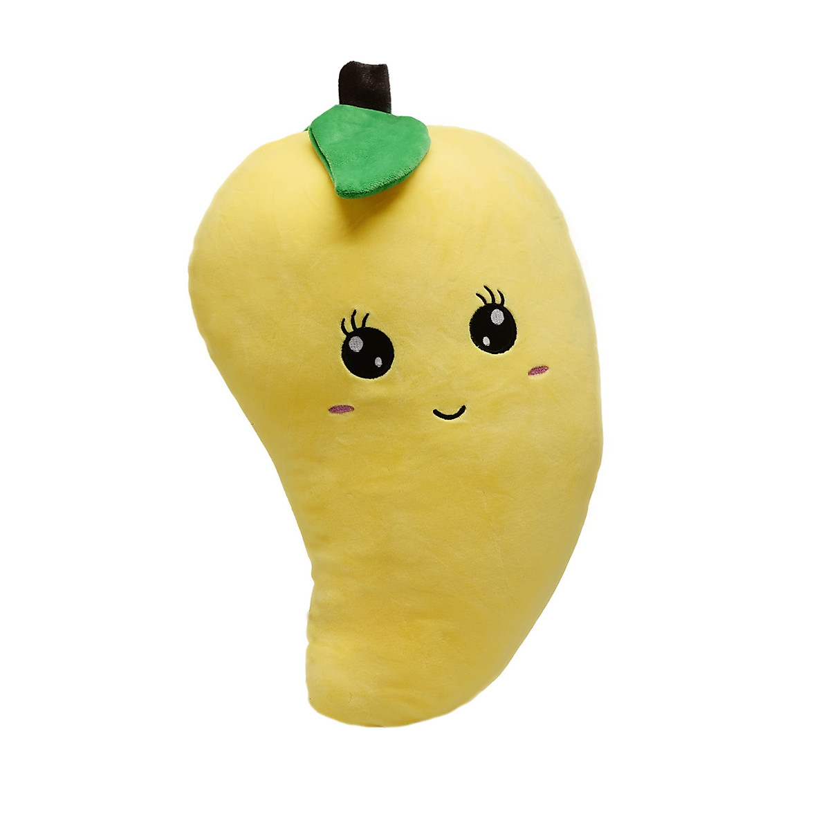 BABOLI Cuddly Mango Plush Toy Pillow Adorable Soft Fruit Stuffed Animal with Smile Face and Cute Expression Pretty Sweet Gifts for Kids Boys and Girls Present for Birthday or Party 17.7 Inches
