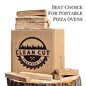 Clean Cut Firewood Co. Pizza Oven Wood 6 Inch Mini-Splits - Kiln Dried White Oak - For Portable Wood-Fired Pizza Ovens and Smokers - 1 Box 550 Cubic Inches