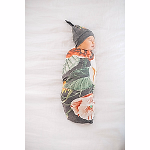 Copper Pearl Large Premium Knit Baby Swaddle Receiving Blanket Raven