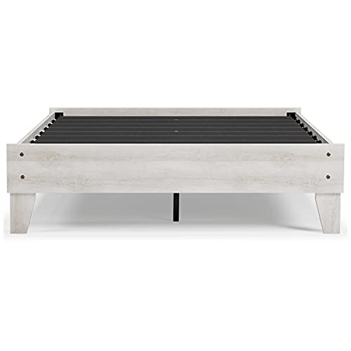Signature Design by Ashley Shawburn Modern Farmhouse Platform Bed, Queen, Whitewash