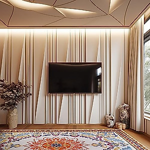 Matace ,8x10 Feet Rectangle, Area Rug, Soft, Durable, Stain Resistant, Distressed, Low Pile, Non-Shedding, Easy Clean, Printed, Living Room Rug,Bedroom Rug, Dining room rug