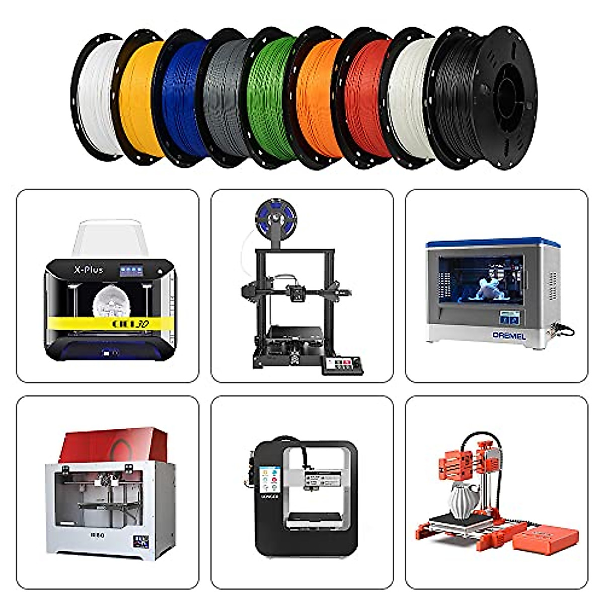 FilaBees Rainbow PLA 3D Printer Filament, PLA Filament 1.75mm Dimensional Accuracy +/-0.02mm, Neatly Wound 3D Printer Multicolor Filament 1kg Spool (2.2lbs), PLA Color Change Fit FDM Printers, Rainbow