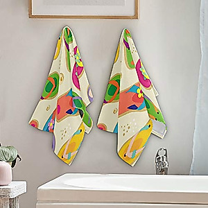 Hand Towel 2pack Summer Flip Flop Beach 28x14.5 inch Ultra Soft Highly Absorbent Bath Towel Kitchen Dish Gift Guest Towel Home Bathroom Decor