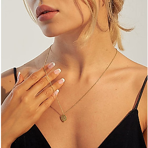 Giftall Bar Necklaces for Women Gold Plated Necklace for Women Layering Necklace for Women 14K Gold Plated Choker Necklace Coin Necklace