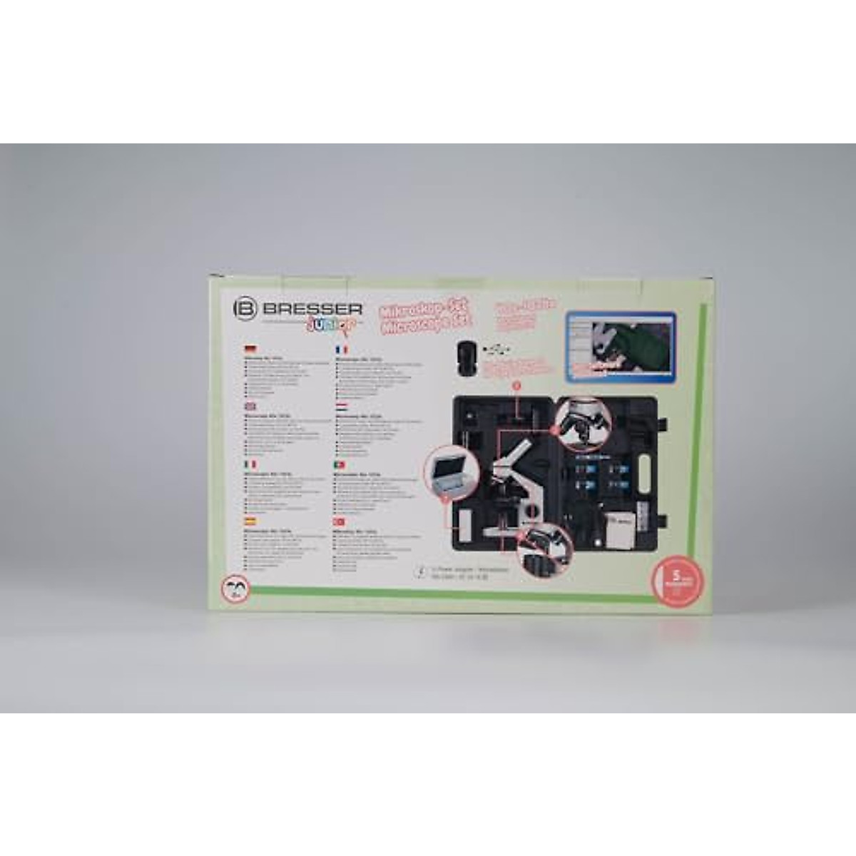 BRESSER Junior Biological Microscope Set 40-1600x Magnification with LED Illumination and USB Lens