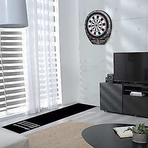 MYOYAY Rubber Dart Mat, 9.8 x 2ft Heavy Duty Dart Carpet with Throw Lines Professional Non-Slip Dart Floor Mat Soundproof Flooring Protector for Dart Game (118 x 24 x 1/5inch)