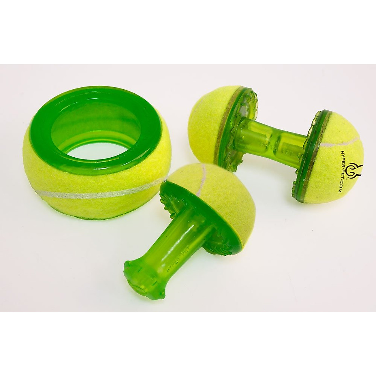 Hyper Pet Tennis Chewz Ring Interactive Dog Toy, Green
