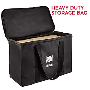 MBGBrybelly Teetering Tower with Carrying Case - Giant Block Tower Game with Jumbo Wooden Blocks - Stands Up to 4 Feet Tall - Parties, Tailgates, Bar Patios, Beach Fun, and Indoor/Outdoor Play