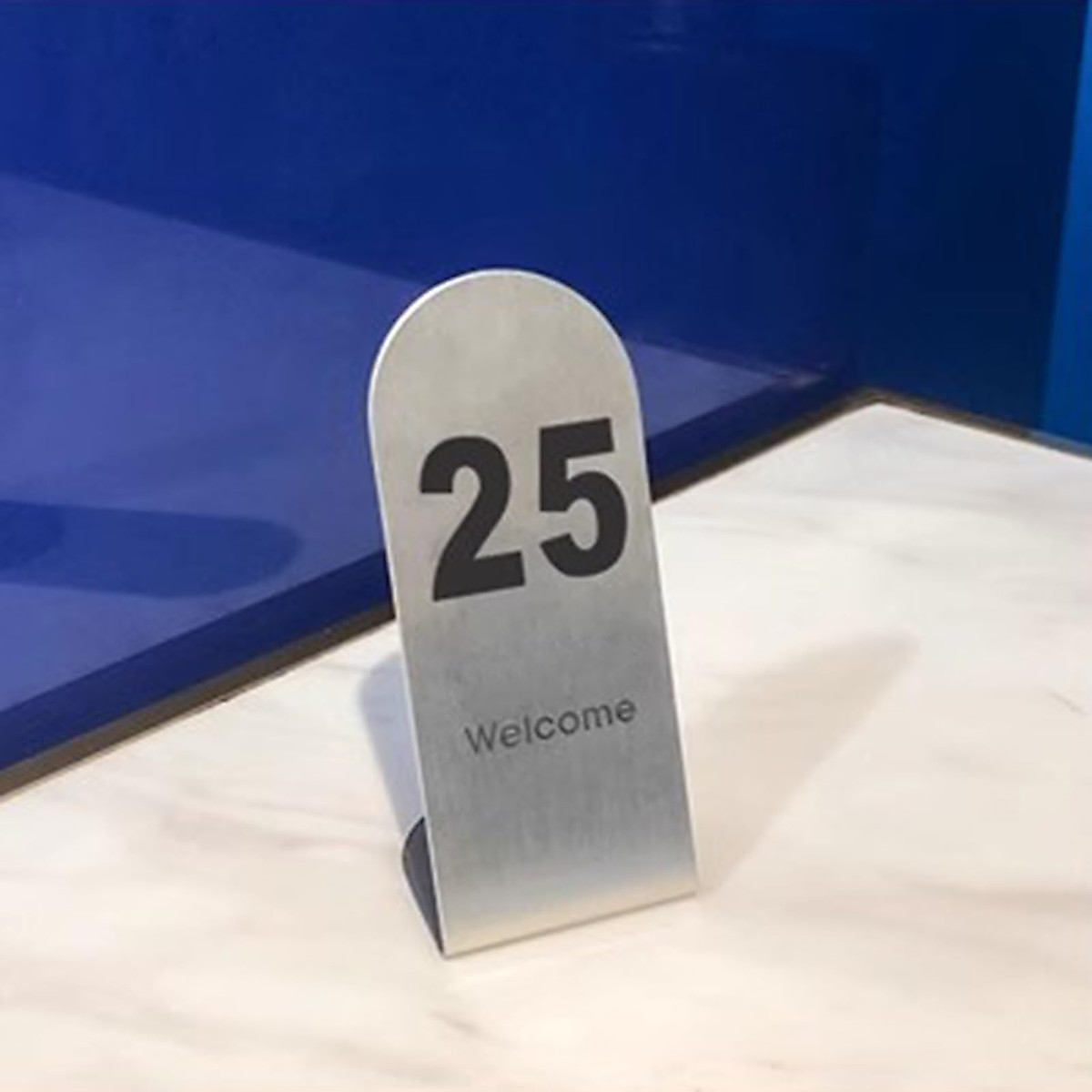 MObyat Table Numbers for Wedding Reception, Stainless Steels Seating Cards Holders, 50pcs Elegant Table Card Holders, Party Events Restaurant(1-50(5X5X12CM))