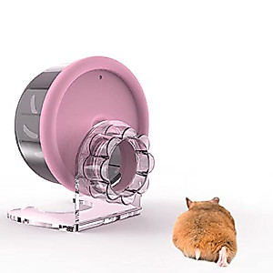 Hamster Wheels, Detachable Dustproof Silent Hamster Exercise Wheel Back Knob Design for Dwarf Hamsters