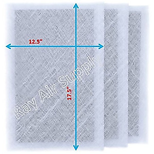 RAYAIR SUPPLY 14x20 MicroPower Guard Air Cleaner Replacement Filter Pads (3 Pack) White