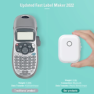 X-HOUND Label Maker Machine with Tape, Portable Bluetooth Label Printer for Organizing with Multiple Templates and Wireless Connection, Rechargeable Sticker Maker for Home/Office/School/Kitchen