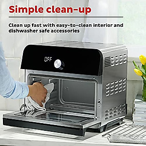 Instant Omni Plus 19 QT/18L Air Fryer Toaster Oven Combo, From the Makers of Instant Pot, 10-in-1 Functions, Fits a 12" Pizza, 6 Slices of Bread, App with Over 100 Recipes, Stainless Steel