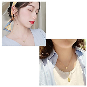Bee Gold Coin Honeycomb Pendant Choker Necklace for Women Teen Girls S925 Sterling Silver Dainty Crystal CZ Diamond Queen Bee Bumble Bee Hive BFF Necklace Long Chain Cute Animal Charm Jewelry Gift