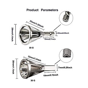 2 PCS HSS Deburring External Chamfer Remove Burr Tools for Drill Bit Eliminate Damaged Extractor Fits Size 8-32 Bolts,(Silver)